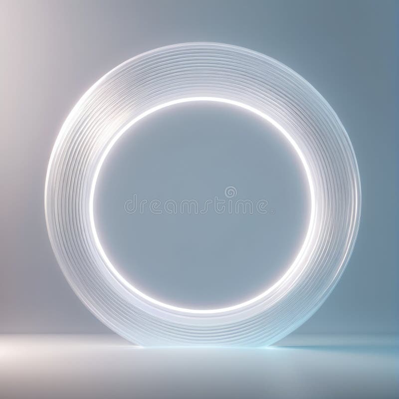 Illuminated Circular Design with Soft Lines and Ambient Lighting ...
