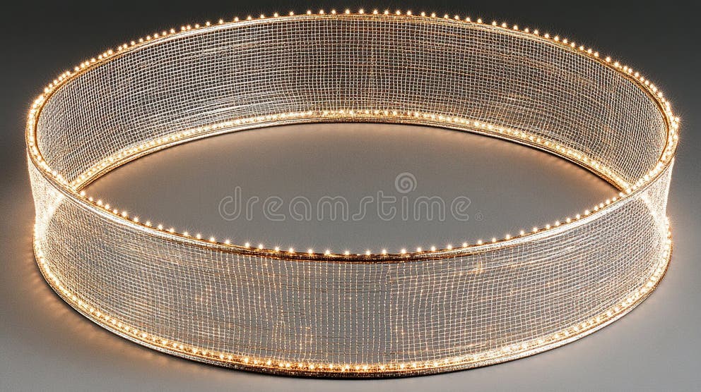 Illuminated Circular Textile Light, Studio Backdrop, Glowing Stock ...