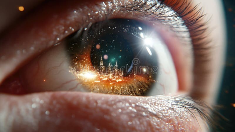 Cityscape Reflected Human Eye Night Stock Photos - Free & Royalty-Free ...