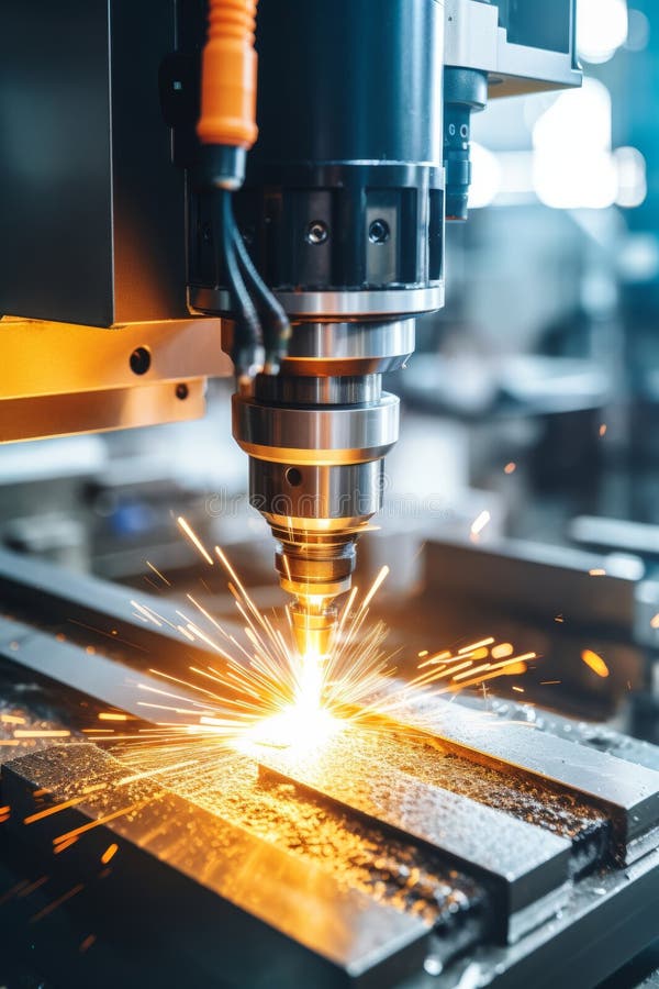 Illuminated Cnc Tool Holder with Assorted Specialized Tools Reflecting ...