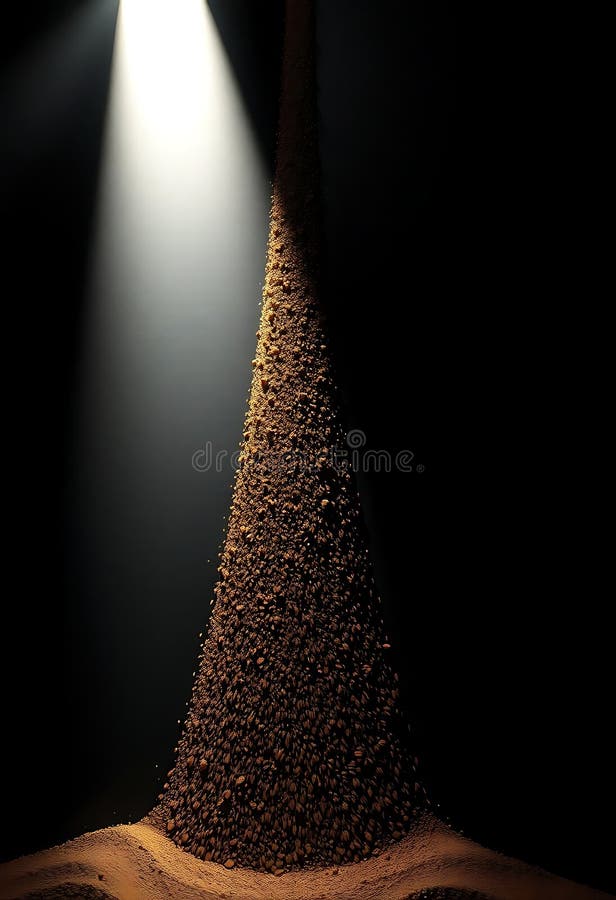 Illuminated Coffee Bean Cascade: a Dramatic Still Life Stock ...