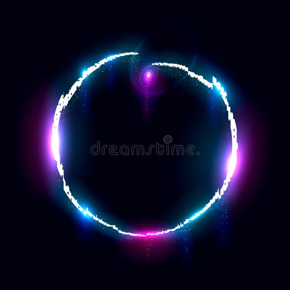 Illuminated Collapsing Circle, Design Element for Banner, Flyer, Card ...