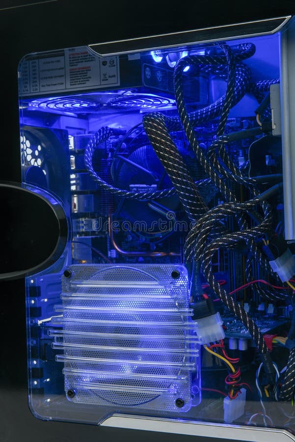Illuminated Computer Hardware Editorial Stock Photo - Image of isolated ...
