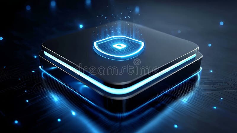 Illuminated Computing, a Modern Computer in Dark Setting with Glowing ...