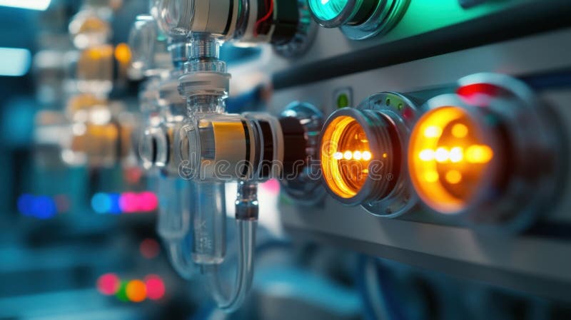 Illuminated Control Panel Scientific Laboratory Stock Photos - Free ...