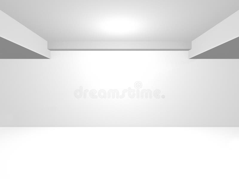 Illuminated Corridor Interior Design. Empty Room Interior Background ...