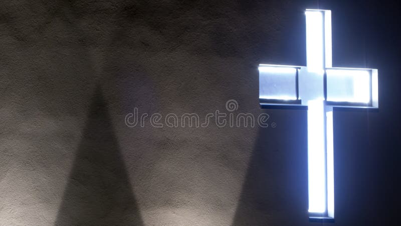 Illuminated cross stock photo. Image of illuminated, holy - 51083704