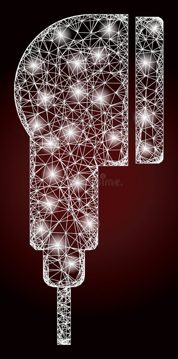 Flare Linear Mesh Small Earphone with Lightspots Stock Vector ...