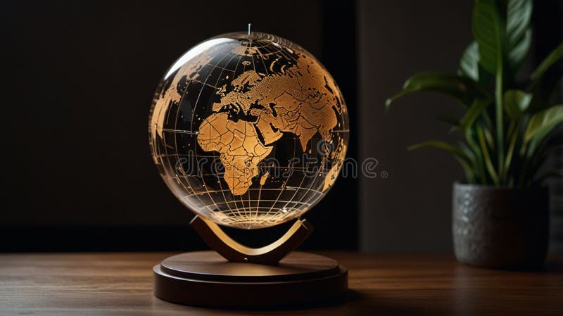 Illuminated Crystal World stock illustration. Illustration of yellow ...