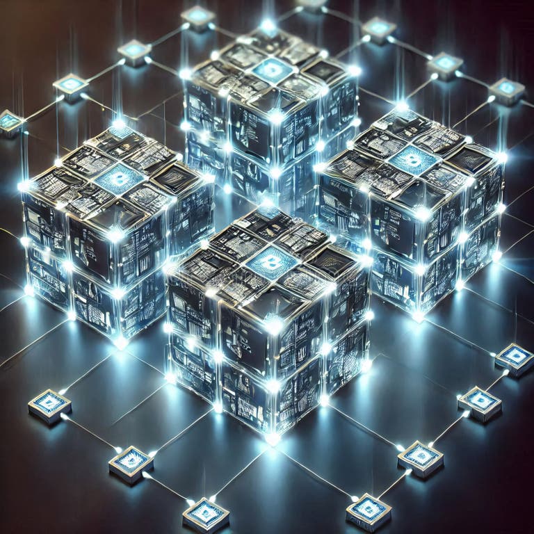Illuminated Cube Cluster Close-Up Generative for AI Stock Illustration - Illustration of cubes ...