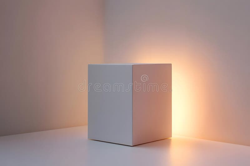 Illuminated Cube, a Study in Light and Form, Minimalist Design with ...