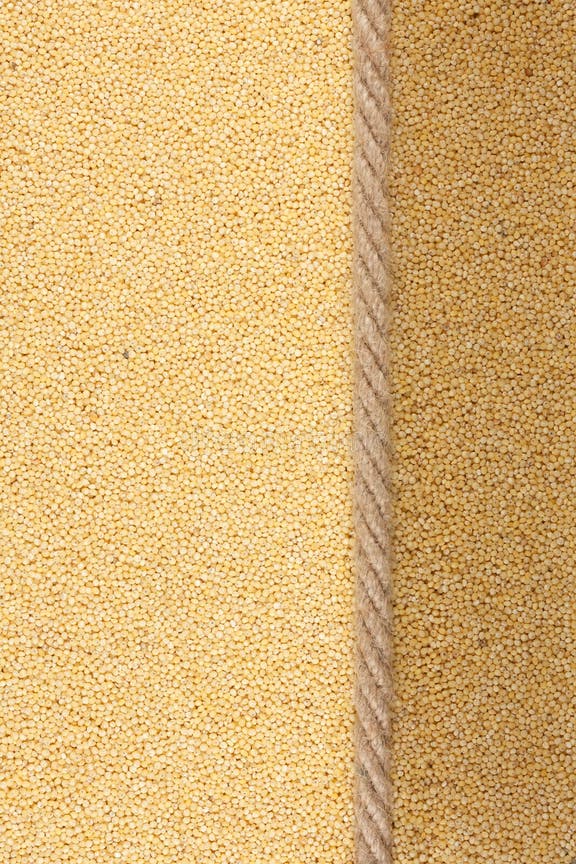 Illuminated and Dark Millet and Rope Stock Image - Image of bread ...