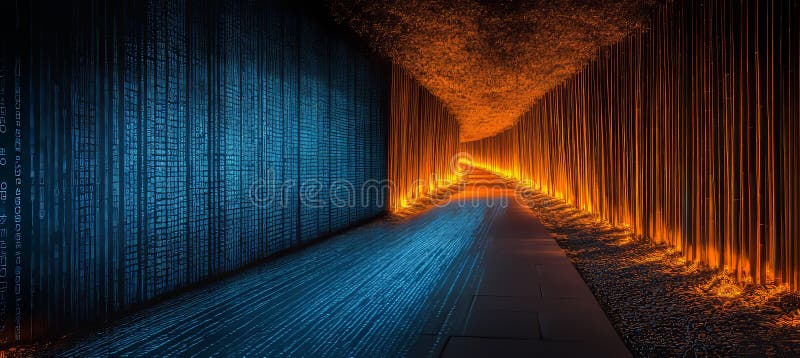 Illuminated Digital Pathway, Abstract Technology and Innovation Concept ...