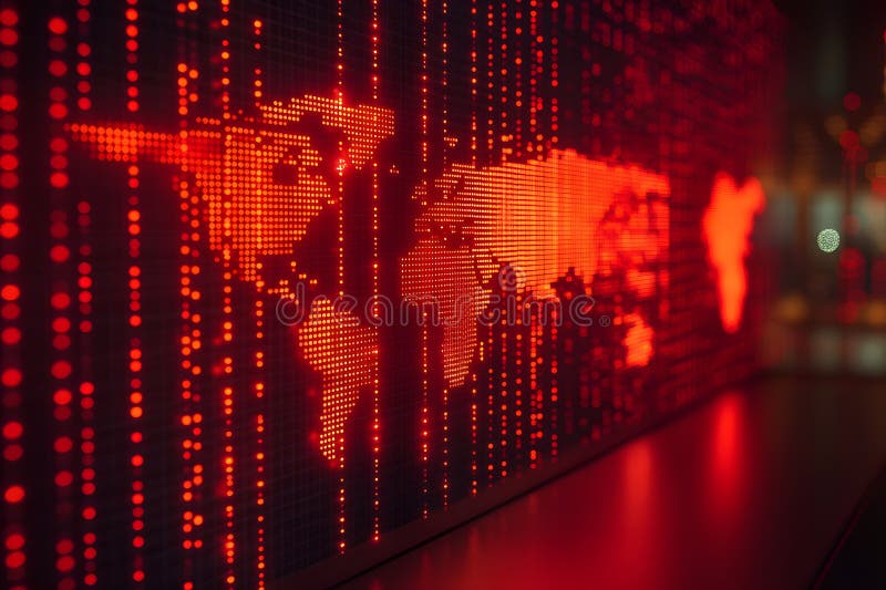 Digital Futuristic World Mapbackground Stock Illustrations – 2 Digital ...