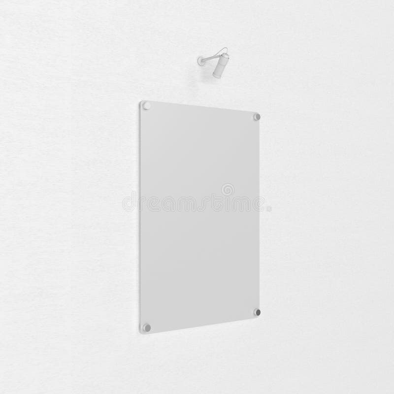 Illuminated Display Panel with Spotlight for Modern Exhibitions Stock ...