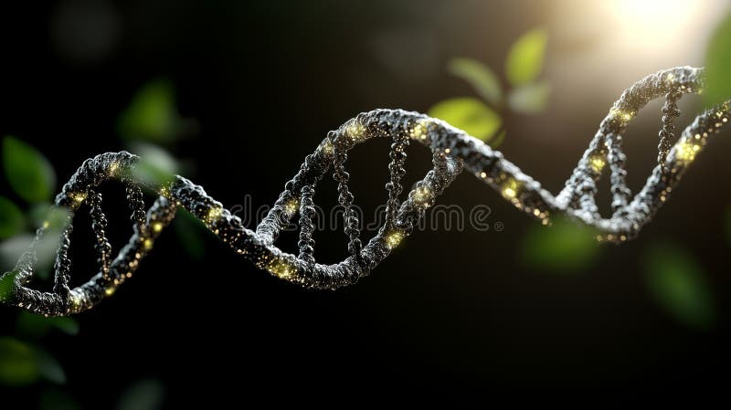 Illuminated Dna Double Helix, a Visualization of Genetic Code in Dark ...