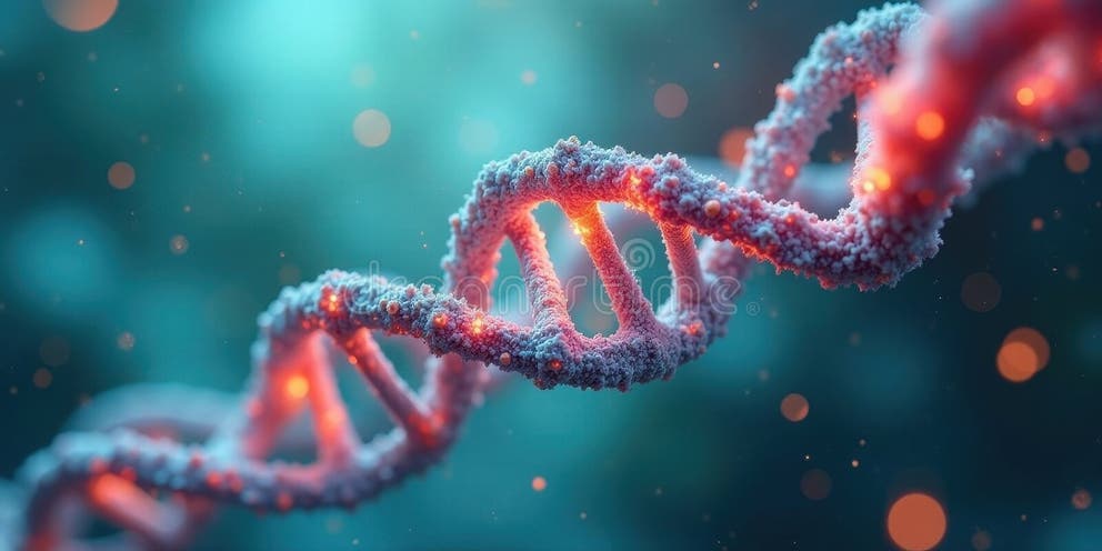 Illuminated Double Helix a Microscopic View of Genetic Code Structure ...