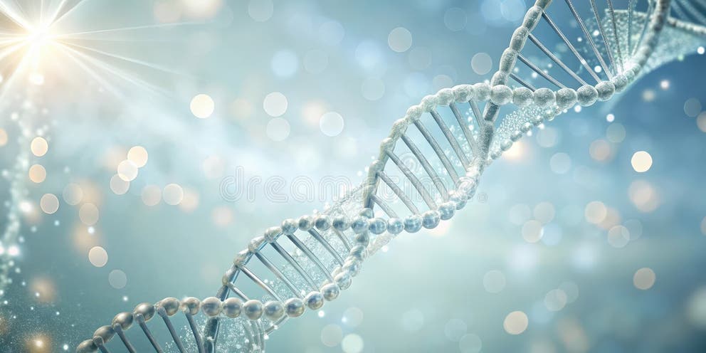 Illuminated Double Helix a Sparkling Representation of Genetic Code and ...