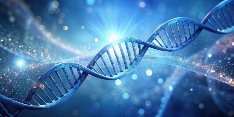 Illuminated Double Helix a Stunning Visual Representation of Genetic ...