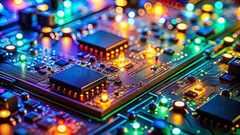 Illuminated Electronic Circuit Board a Detailed Exploration of PCB ...