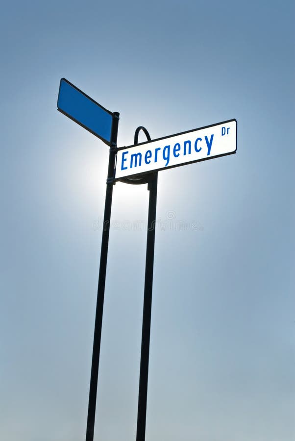 Illuminated Emergency Sign stock image. Image of letter - 6546229