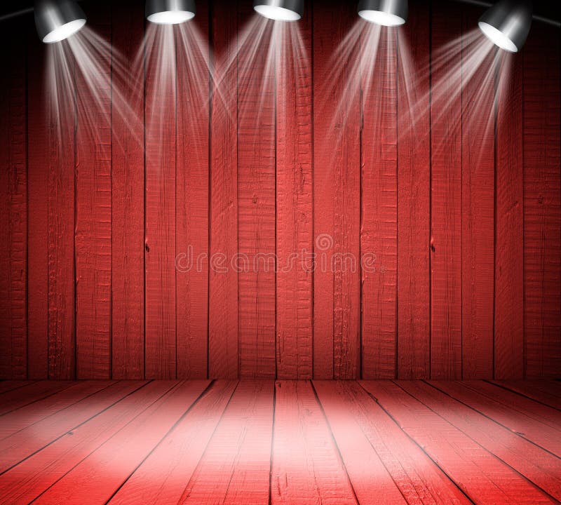 Illuminated Empty Concert Stage Stock Illustration - Illustration of ...