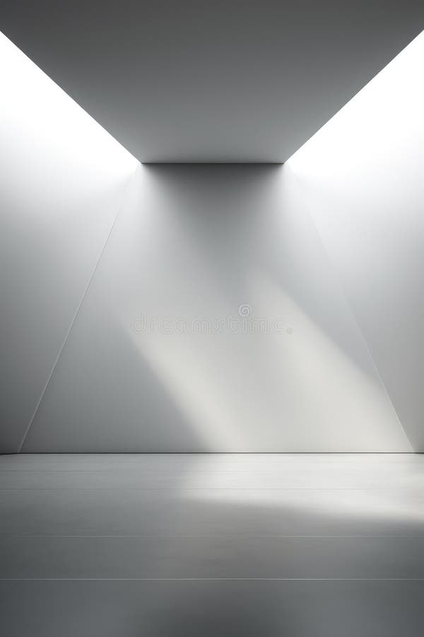 Illuminated Empty Room stock illustration. Illustration of decoration ...