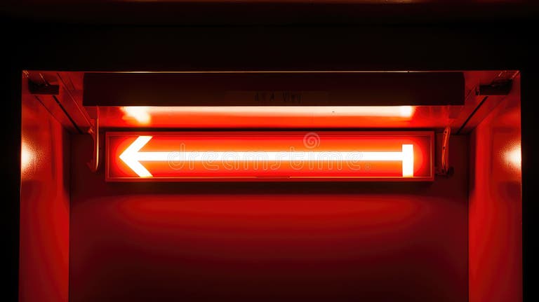 Illuminated fire exit sign stock illustration. Illustration of ...