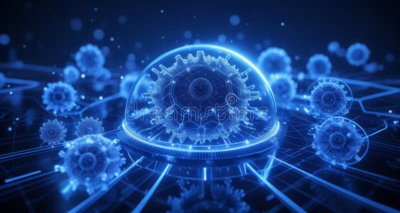 Illuminated Futuristic Gears and Circuits, Symbolizing Advanced ... Illuminated Futuristic Gears and Circuits, Symbolizing Advanced ...