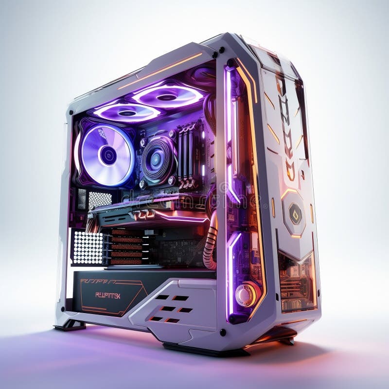 Illuminated Gaming Powerhouse: Unveiling a Futuristic Computer Stock ...