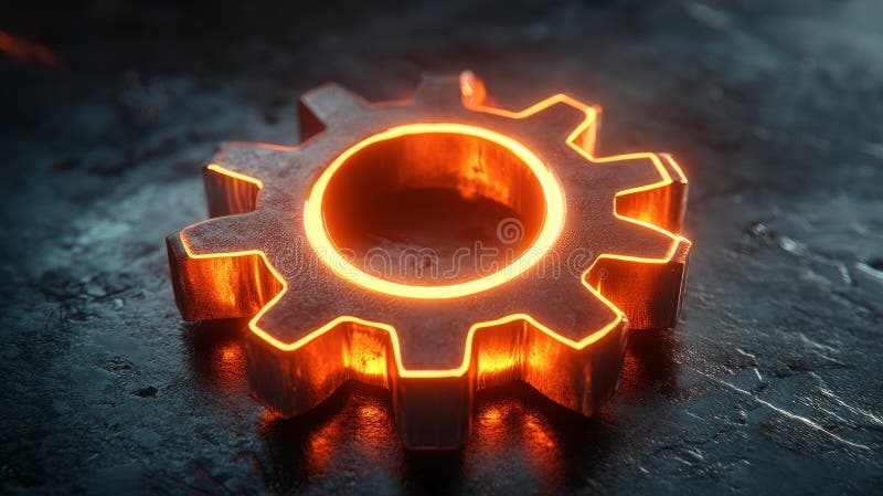 Illuminated Gear Dark Textured Surface Stock Photos - Free & Royalty ...