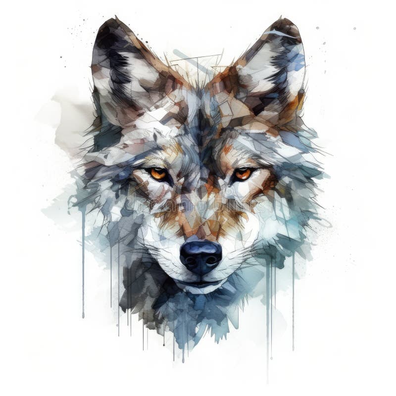 Illuminated Glass Face Illustration on White Background for Web Design ...