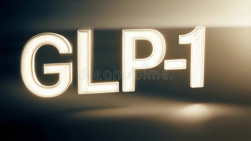 GLP-1 Glowing Text on Dark Background Stock Video - Video of clinical ...
