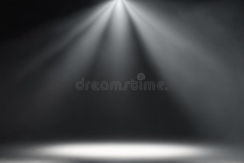 Illuminated Gold Spotlight Rays on Stage on Black Background for ...