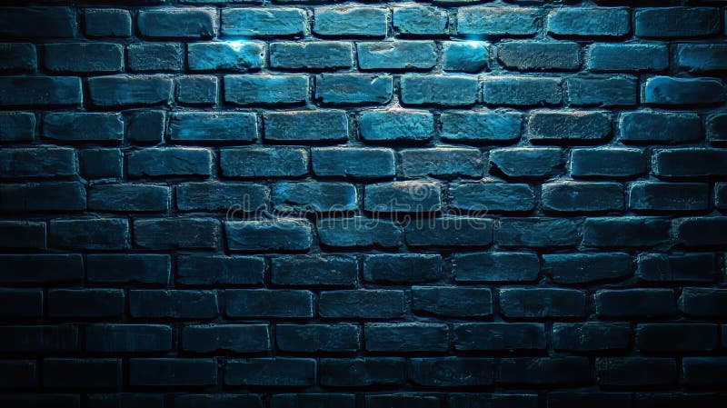 Illuminated Gray Brick Wall, Architectural Background, Lit with Vivid ...