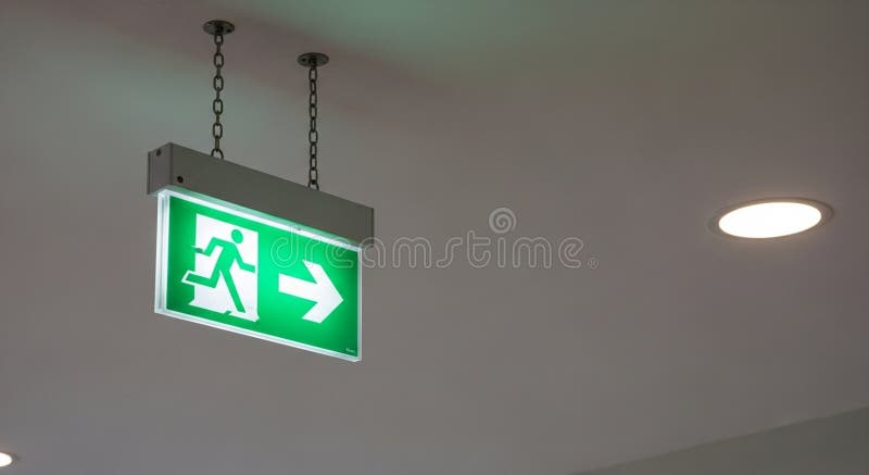 Visible Emergency Exit Sign Stock Illustrations – 163 Visible Emergency ...