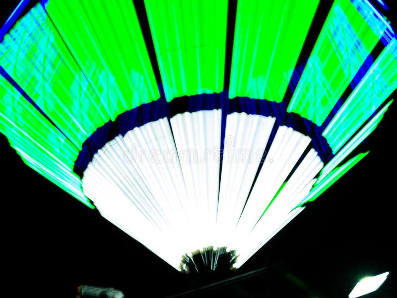 Illuminated Green Neon Light Design by Long Shutter Speed. Stock Image ...