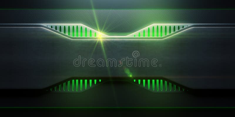 Illuminated Green Panel Front Stock Illustration - Illustration of ...