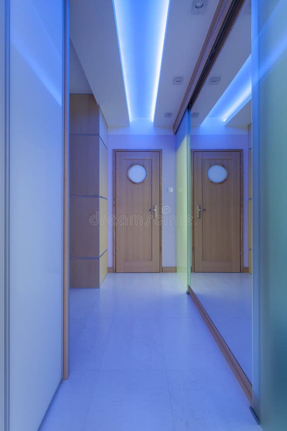 Illuminated hall stock photo. Image of flat, architecture - 45143684