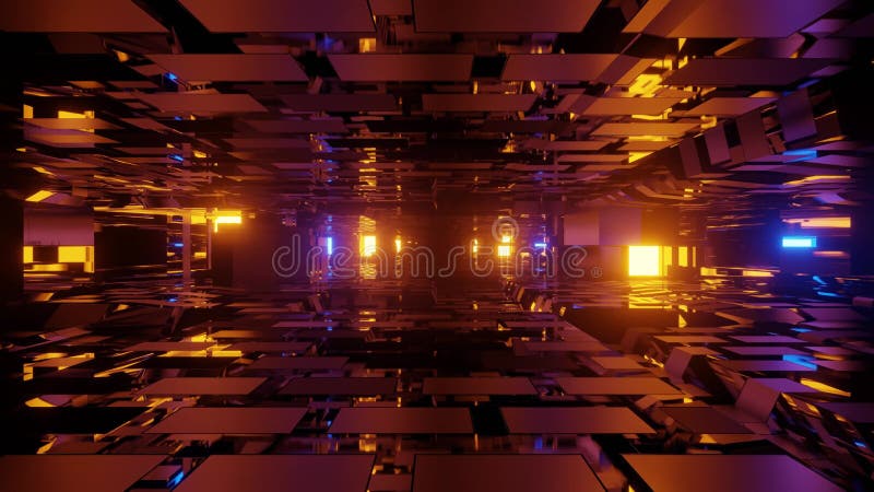 Futuristic Cube Empty Core Energy Surface Digital Laboratory Stock ...