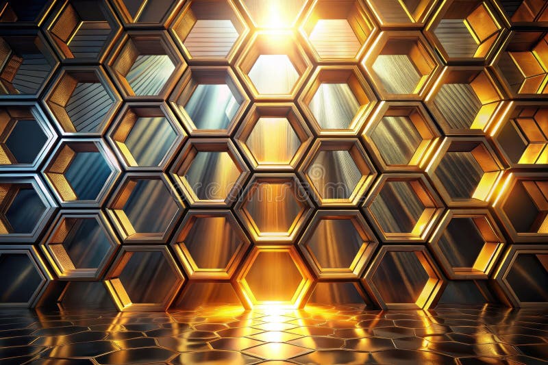Hexagonal Metallic Structure Stock Illustrations – 5,675 Hexagonal Metallic Structure Stock ...
