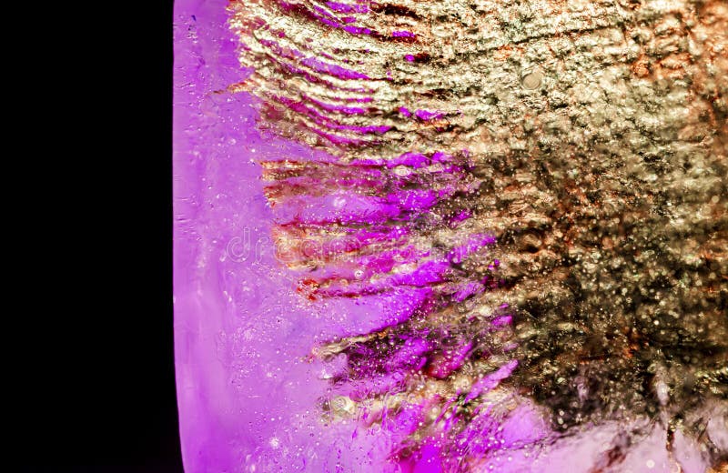 Illuminated Icy Abstract Background in Gold and Magenta Tones Stock ...