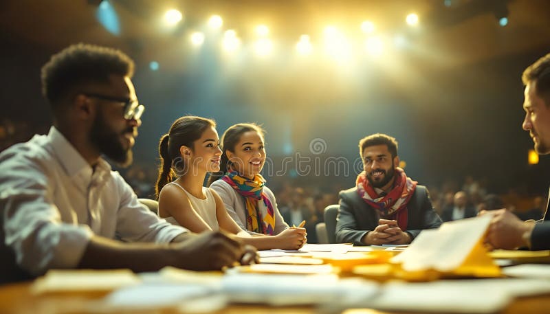 Panel Deliberates Stock Illustrations – 2 Panel Deliberates Stock ...