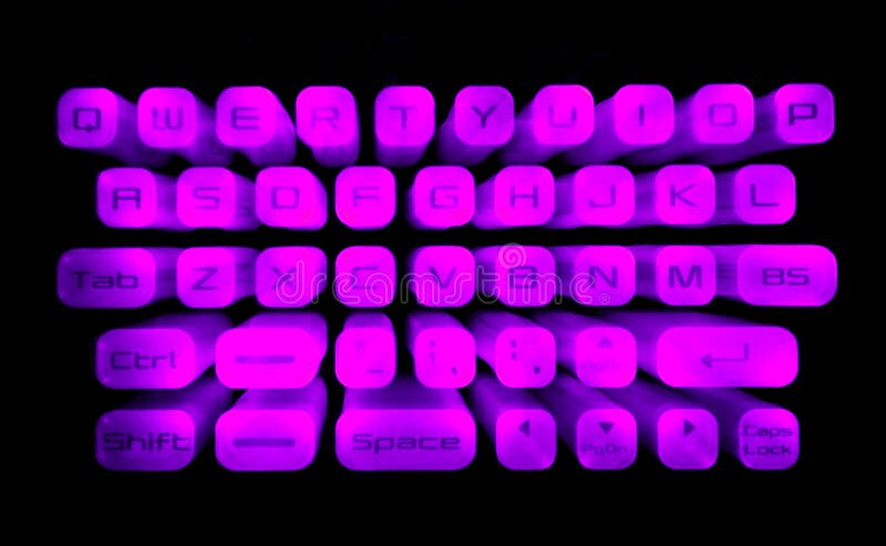 Illuminated PDA Keyboard stock photo. Image of emails - 1225684