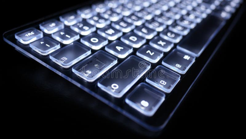 Illuminated Keyboard Backlit Keys for Enhanced Typing Experience Stock ...