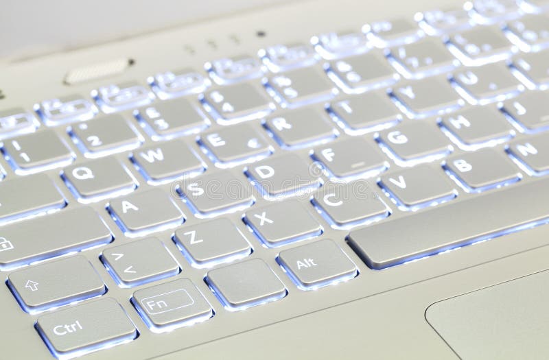 Illuminated PDA Keyboard stock photo. Image of emails - 1225684