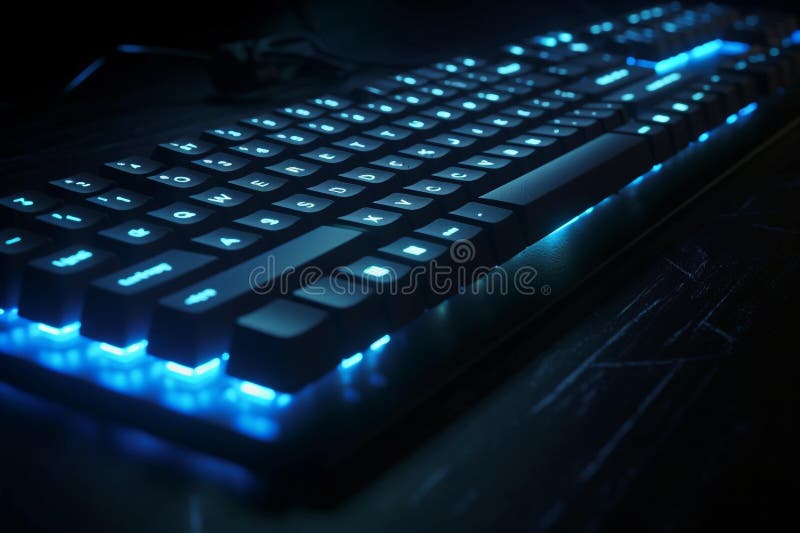 Illuminated Keyboard for Computer Games and Hacking, AI Generative ...