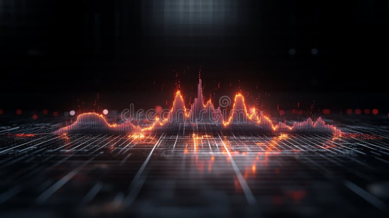 Illuminated Keyboard with Glowing Soundwave Visualization, a Fusion of ...