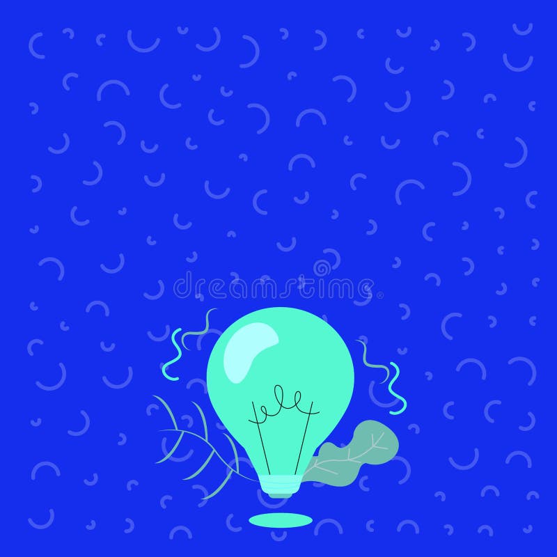 Illuminated Light Bulb Drawing with Plants Shell Showing Technology ...