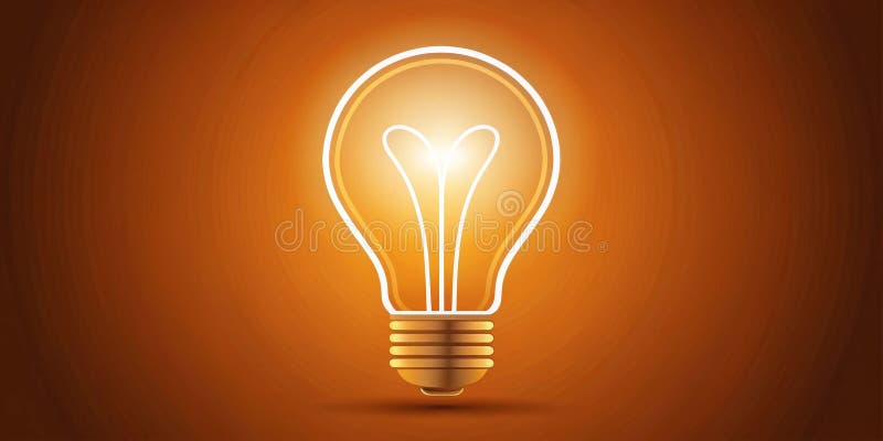 Illuminated Light Bulb a Symbol of Innovation and Bright Ideas ...
